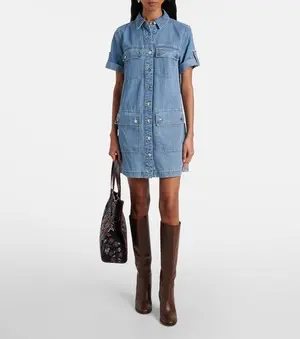 Veronica Beard Warren Denim Shirt Dress