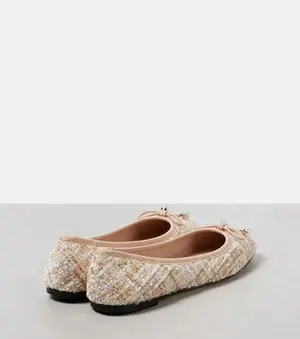 JIMMY CHOO Elme Tweed Ballet Flats