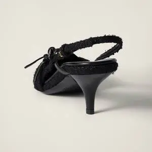 Miu Miu Fabric Slingbacks With Straps