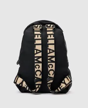 Stella McCartney Logo Strap Backpack - Black