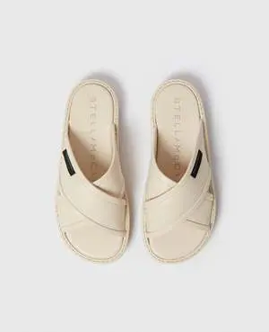 Stella McCartney Sneak-elyse Twisted Sandals - Cream
