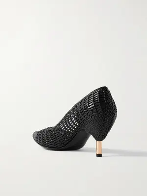 Gabriela Hearst Andres Woven Leather Pumps - Black