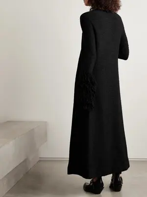 Gabriela Hearst Elete Fringed Cashmere And Silk-blend Coat