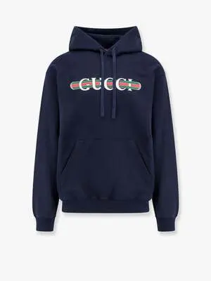 Gucci Cotton Sweatshirt With Web Print