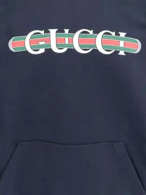 Gucci Cotton Sweatshirt With Web Print