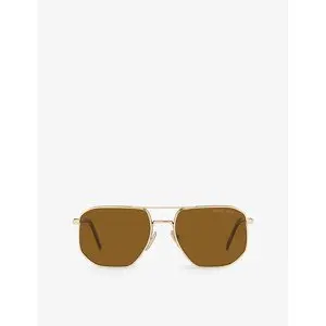 Prada Pr 59ys Square Sunglasses - Gold