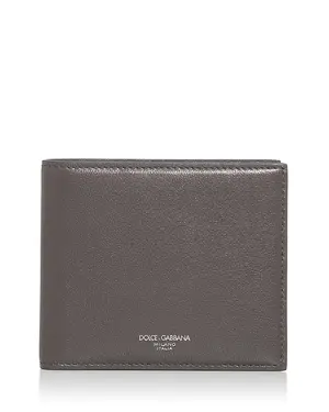 Dolce & Gabbana Leather Bifold Wallet - Dark Grey