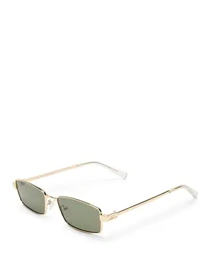 Le Specs Bizarro 56mm Rectangular Sunglasses - Bright Gold
