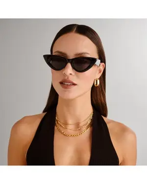 Le Specs Hypnosis Cat Eye Sunglasses - Black
