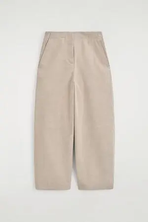 Cos Corduroy Barrel-leg Pants - Beige