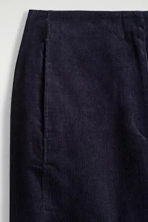 Cos Corduroy Barrel-leg Pants - Navy