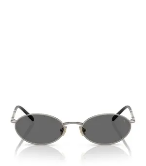 Brunello Cucinelli Oval Sunglasses - Silver