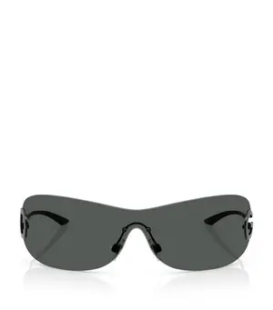Dolce & Gabbana Metal Shield Sunglasses - Black