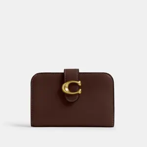 COACH Tabby Wallet With Signature Hardware - Brass/maple
