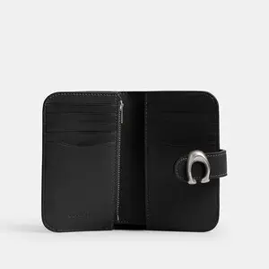 COACH Tabby Wallet With Signature Hardware - Silver/black
