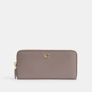 COACH Essential Slim Accordion Zip Wallet Brass/ash