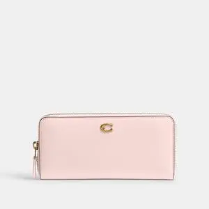 COACH Essential Slim Accordion Zip Wallet Brass/blush