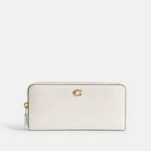 COACH Essential Slim Accordion Zip Wallet - Brass/chalk