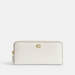 COACH Essential Slim Accordion Zip Wallet - Brass/chalk