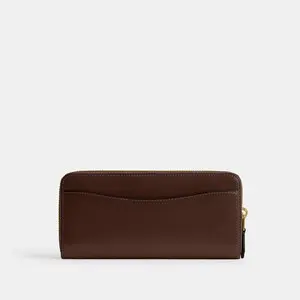 COACH Essential Slim Accordion Zip Wallet - Brass/maple