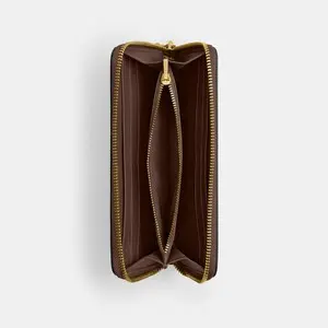 COACH Essential Slim Accordion Zip Wallet - Brass/maple