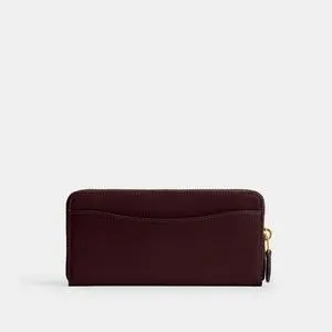 COACH Essential Slim Accordion Zip Wallet - Brass/merlot