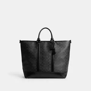 Coach Metropolitan Carryall In Signature Canvas - Charcoal