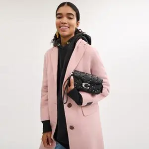 COACH Tabby Crossbody Wristlet With Pillow Quilting And Crystal Rivets