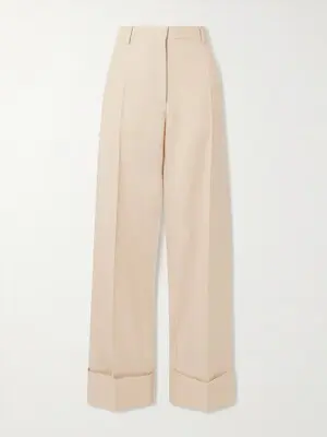 Women's Cuffed Wide-Leg Trousers