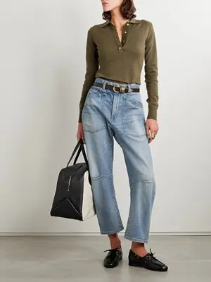 NILI LOTAN Shon High-rise Tapered Jeans