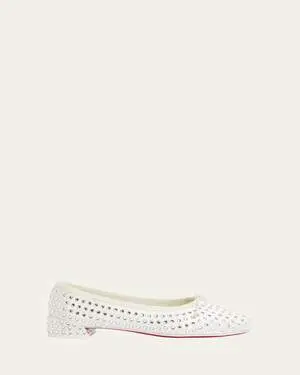 CHRISTIAN LOUBOUTIN Sweetie Jane Strass Ballerina Pumps