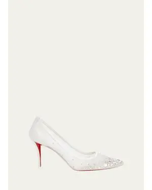 CHRISTIAN LOUBOUTIN Miss Z Embellished Pumps - Ivory