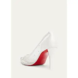 CHRISTIAN LOUBOUTIN Miss Z Embellished Pumps - Ivory