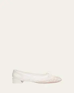CHRISTIAN LOUBOUTIN Sweetie Jane Ballerina Pumps - Bianco