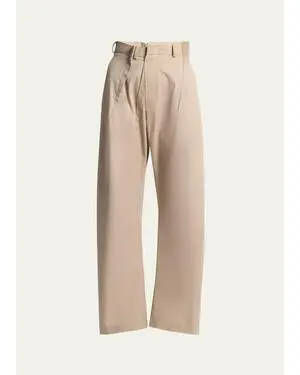 MAISON MARGIELA Cotton Twill Asymmetric Pants