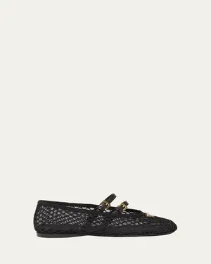 Prada Prada Mesh Ballet Flats - Nero