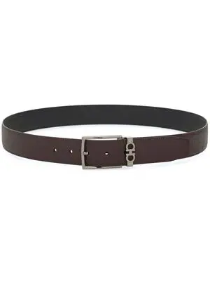 FERRAGAMO Reversible Leather Belt - Brown