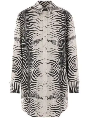 Roberto Cavalli Zebra-print Shirtdress