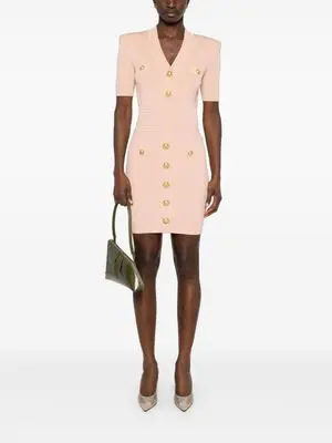 Balmain Knitted Mini Dress - Neutrals