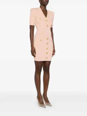 Balmain Knitted Mini Dress - Neutrals