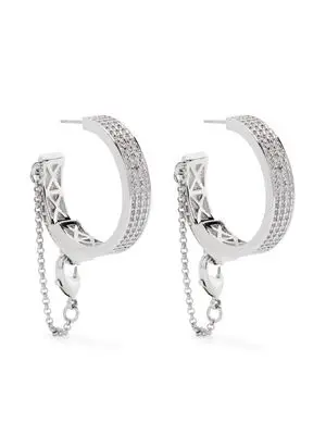 Eddie Borgo Pavé Safety Chain Earrings - Silver