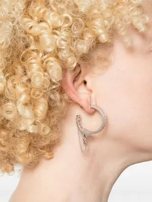 Eddie Borgo Pavé Safety Chain Earrings - Silver