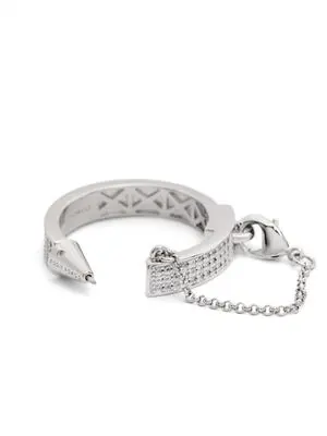Eddie Borgo Pavé Safety Chain Earrings - Silver