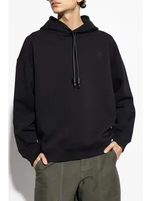 Loewe Anagram Embroidered Hoodie - Black