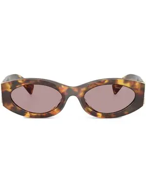 Miu Miu Logo Sunglasses - Brown
