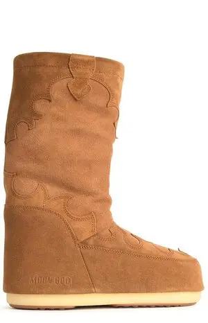 Moon Boot Moon Boot Icon Embroidered Boots - Brown