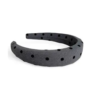 HEADBANDS OF HOPE Classic Padded Polka Dot Headband - Black