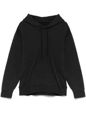 MAISON MARGIELA Pleat-detailed Hoodie - Black