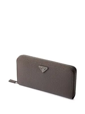 Prada Leather Wallet - Grey