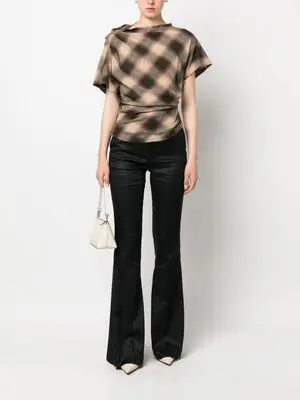 OMBRA MILANO High-waisted Flared Trousers